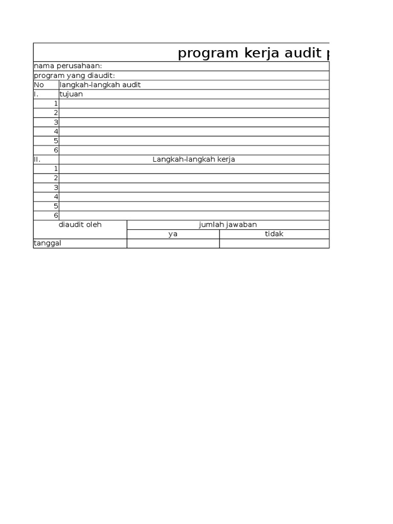 Contoh Format KKA Audit Pendahuluan | PDF | Pengelolaan Keuangan & Uang
