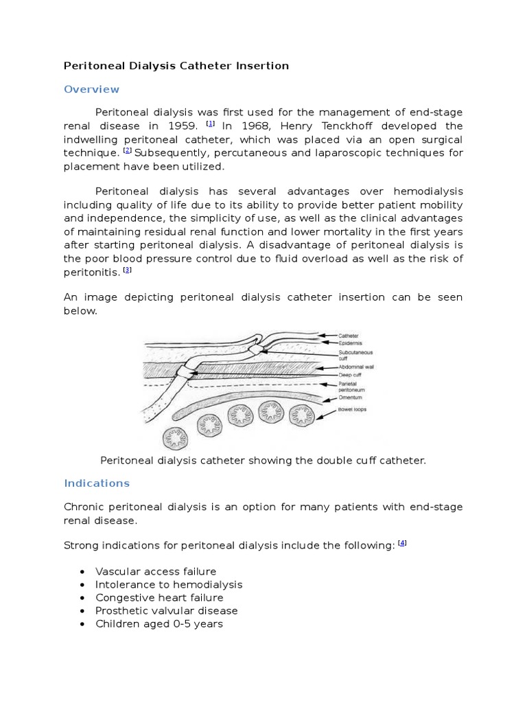 Peritoneal Dialysis Catheter Insertion _ Original | Dialysis | Peritoneum