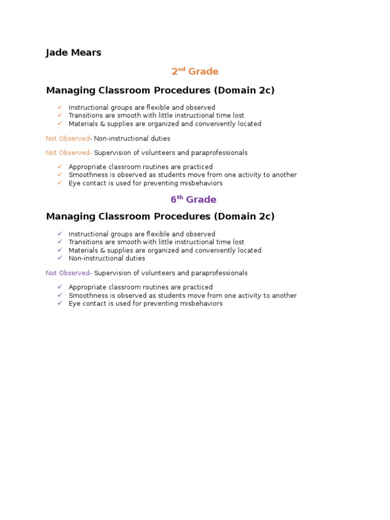 2 and 6 Managing Classroom Procedures | PDF