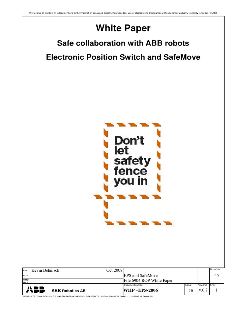 6904 ROP White Paper SafeMove | PDF | Safety | Robot