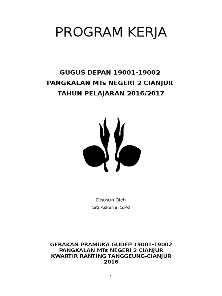 Program Pramuka MTsN 2 Cianjur 2016/17 | PDF | Pengembangan Diri