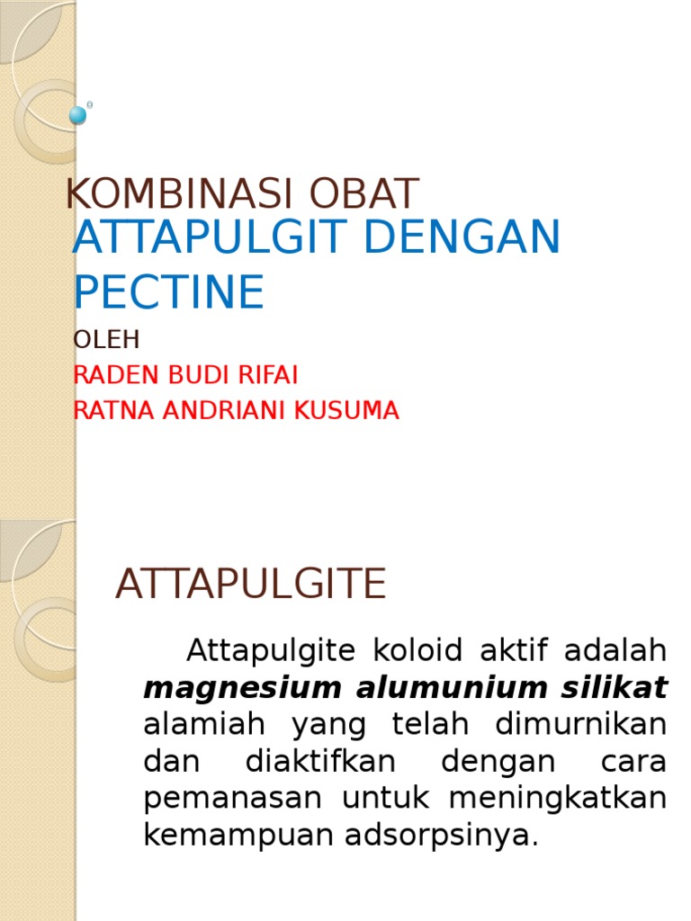 Attapulgite - Pectin | PDF