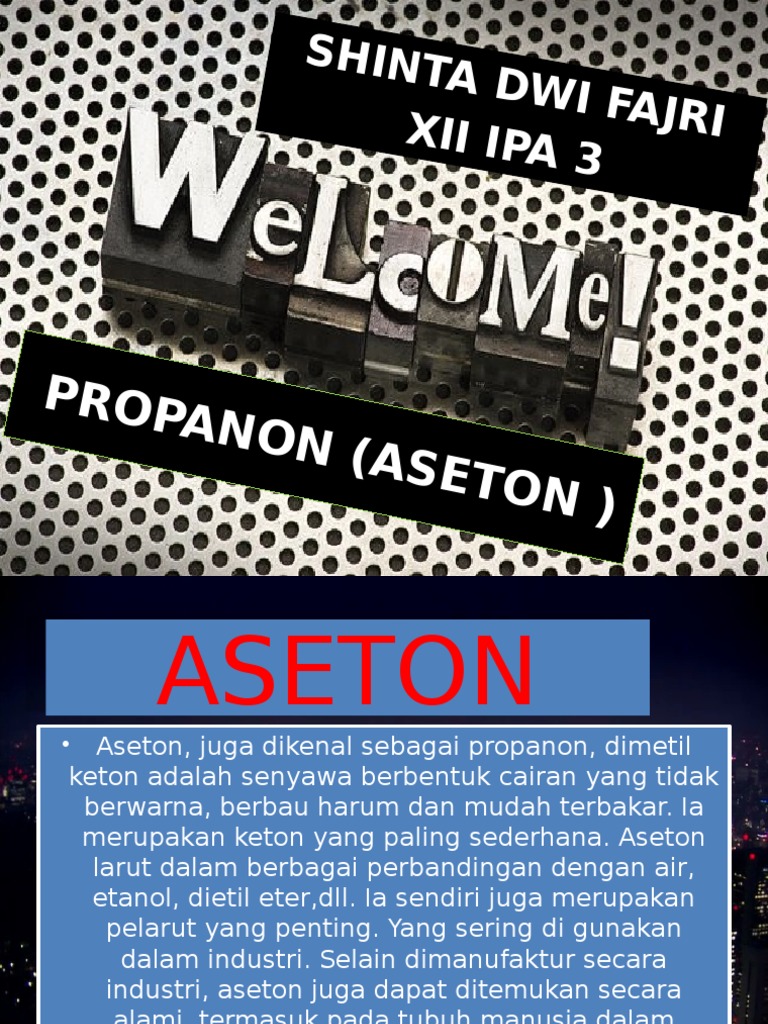 Propanon Aseton | PDF | Memasak, Makanan, & Anggur