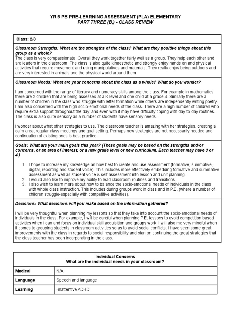 Pla Sample | PDF | Educational Assessment | Physical Education