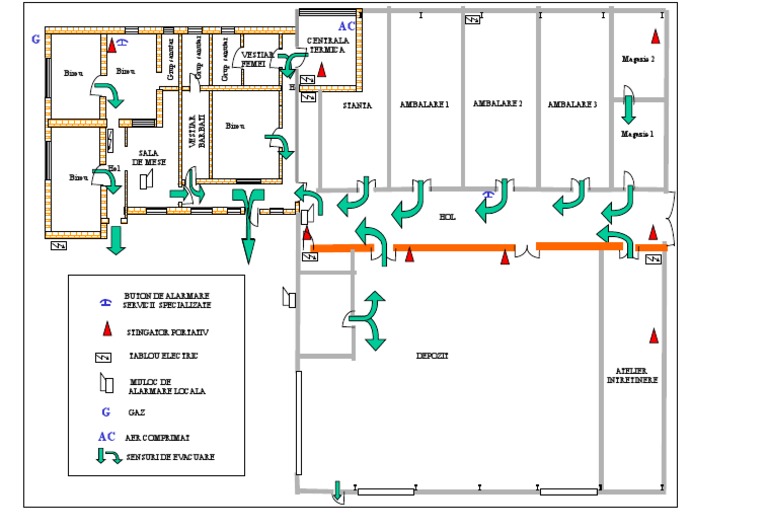 Model Schita Plan de Evacuare