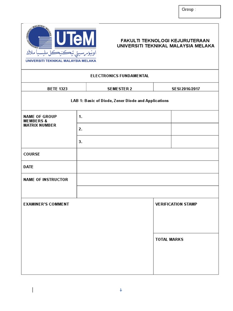 LAB1 - Basic of Diode Zener Diode and Applications | PDF | Diode | Electrical Engineering