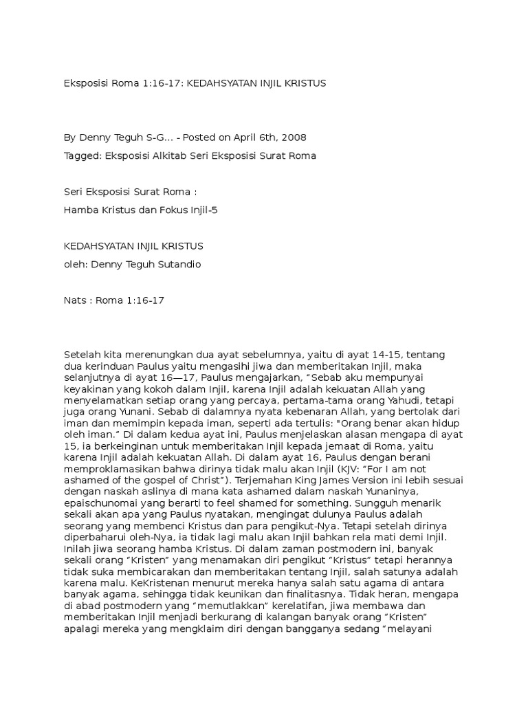 Eksposisi Roma 1 | PDF