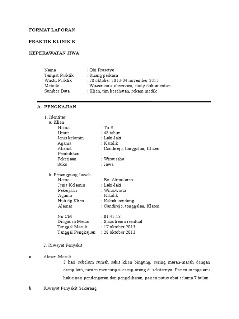 Contoh Askep Waham | PDF