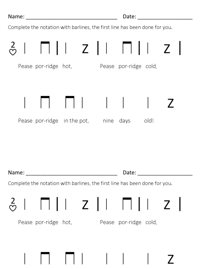 2 Meter - Pease Porridge Hot | PDF