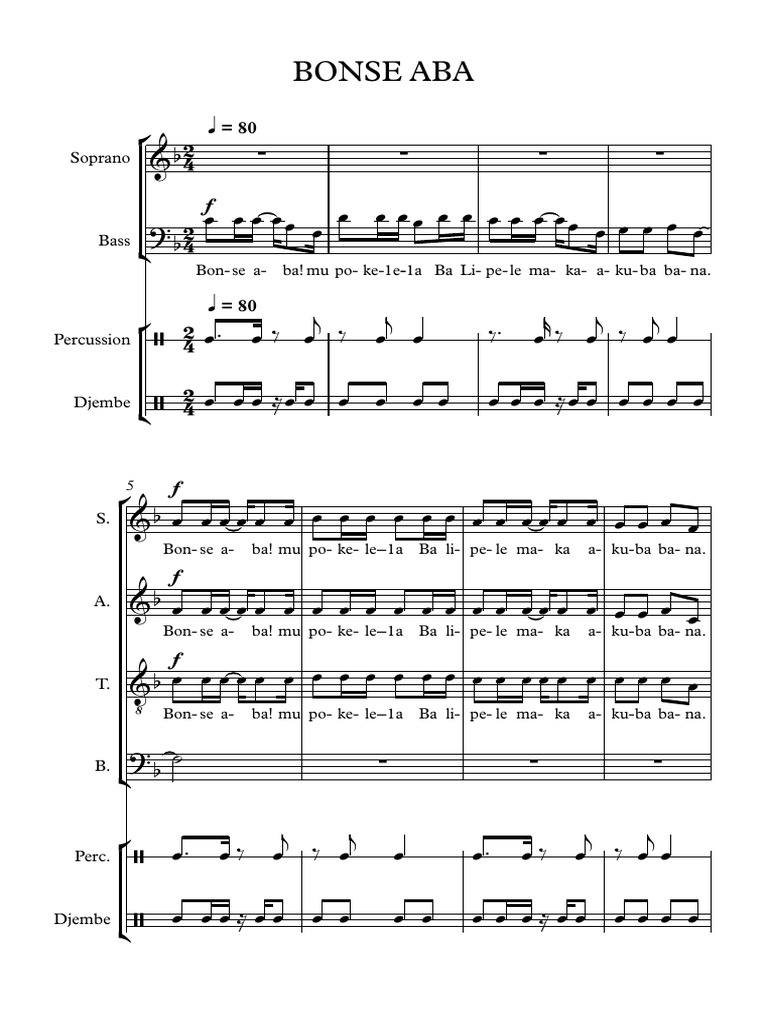 Bonse Aba 1 - Full Score