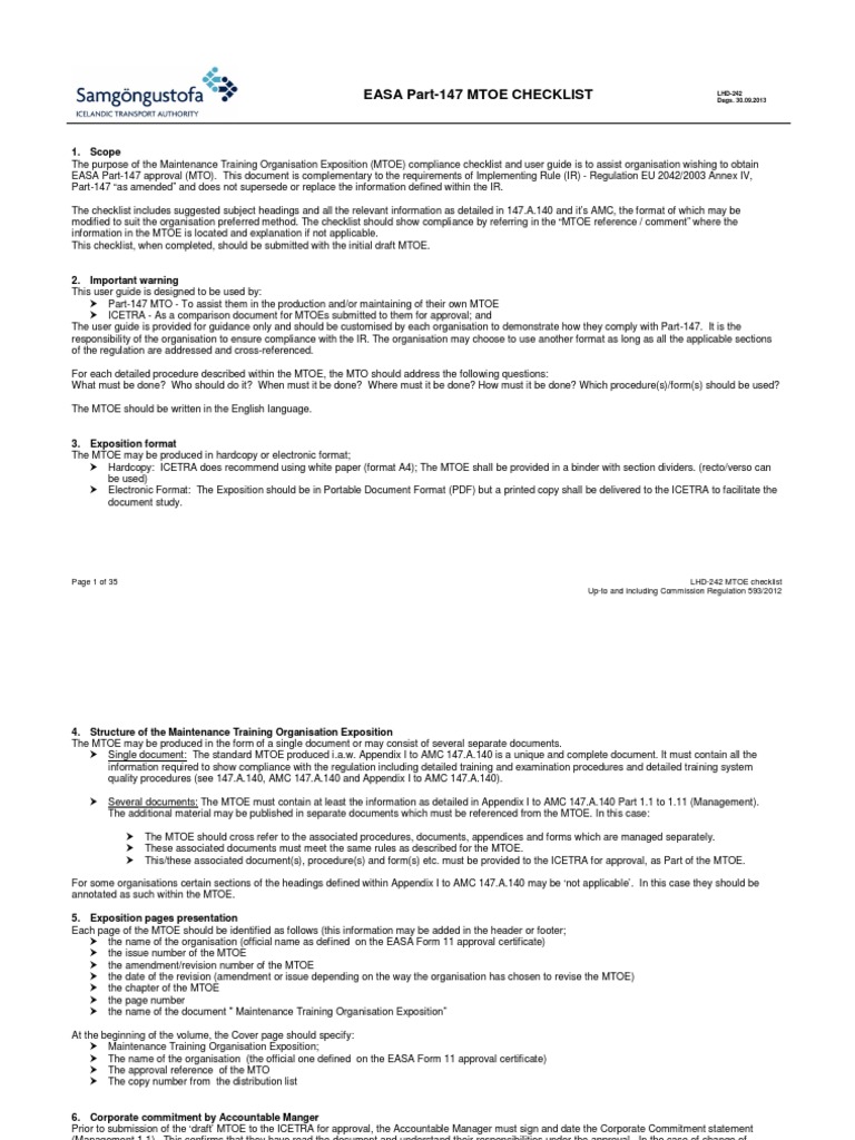 MTOE Compliance Checklist Guide | PDF | Test (Assessment) | Audit