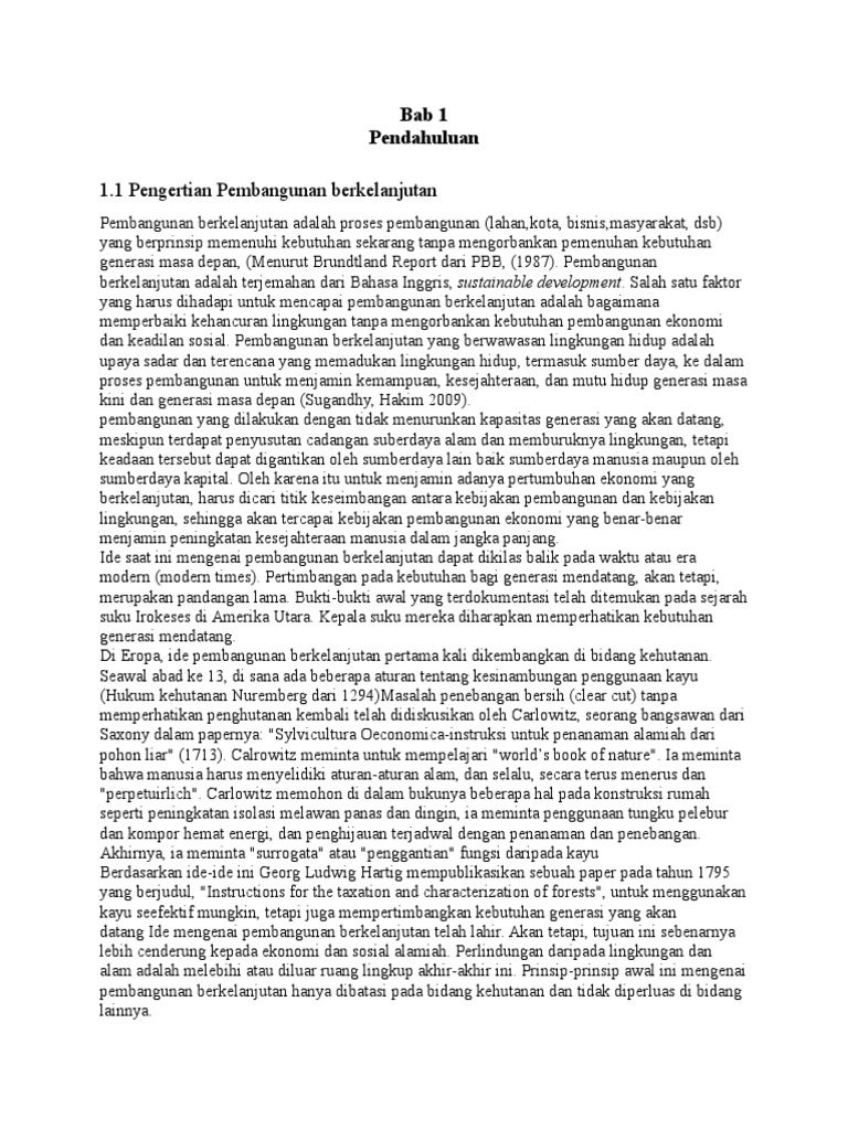 Prinsip Pembangunan Berkelanjutan | PDF