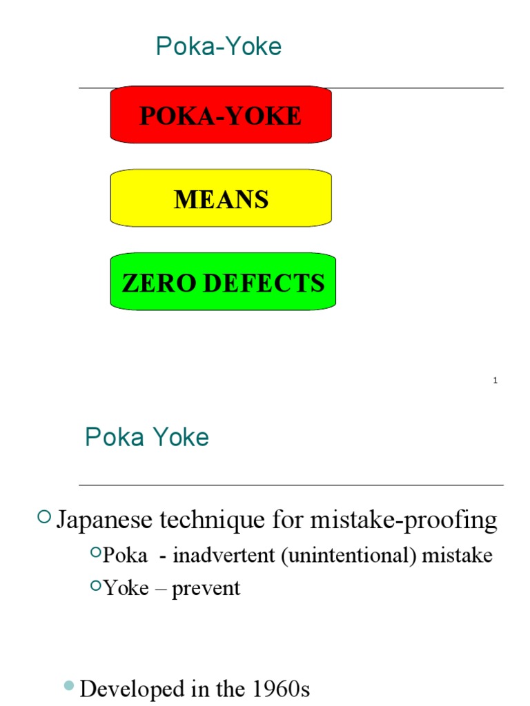 Poka-Yoke Means Zero Defects | PDF | Machines | Sensor
