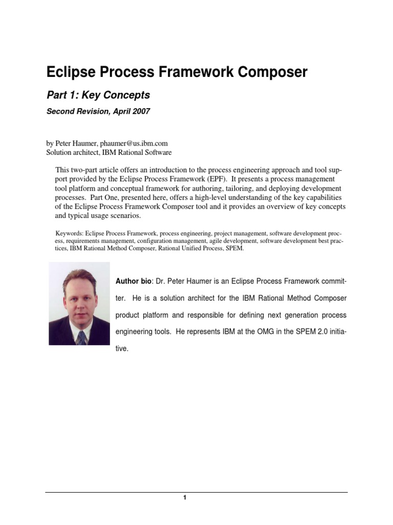 Eclipse Process Framework Composer Part 1 Key Concepts Pdf