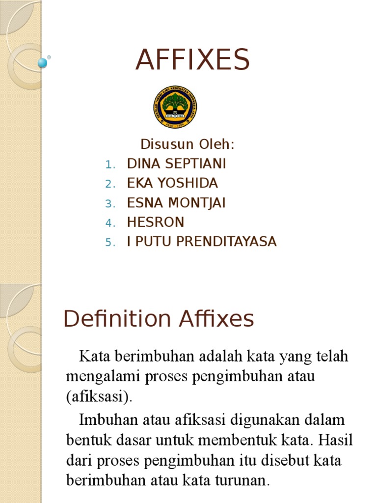 Jenis dan Fungsi Afiks dalam Bahasa | PDF | Seni & Disiplin Bahasa