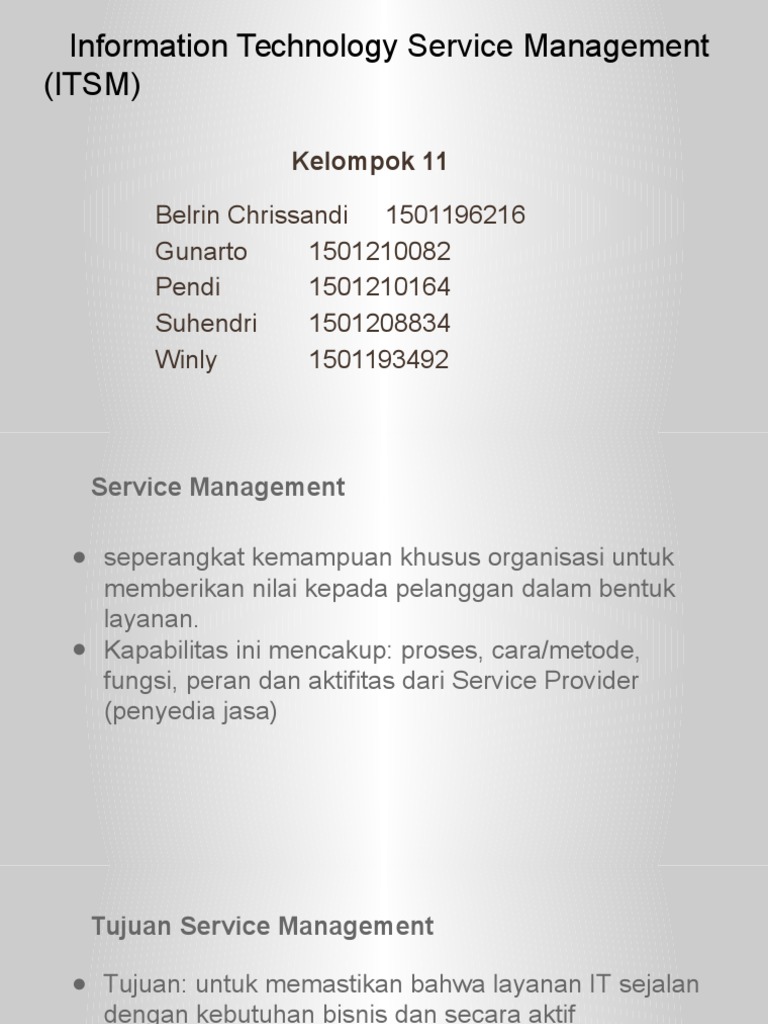 IT Service Management | PDF