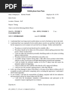 Laptop Issue Form Sample | PDF | Laptop | Employment