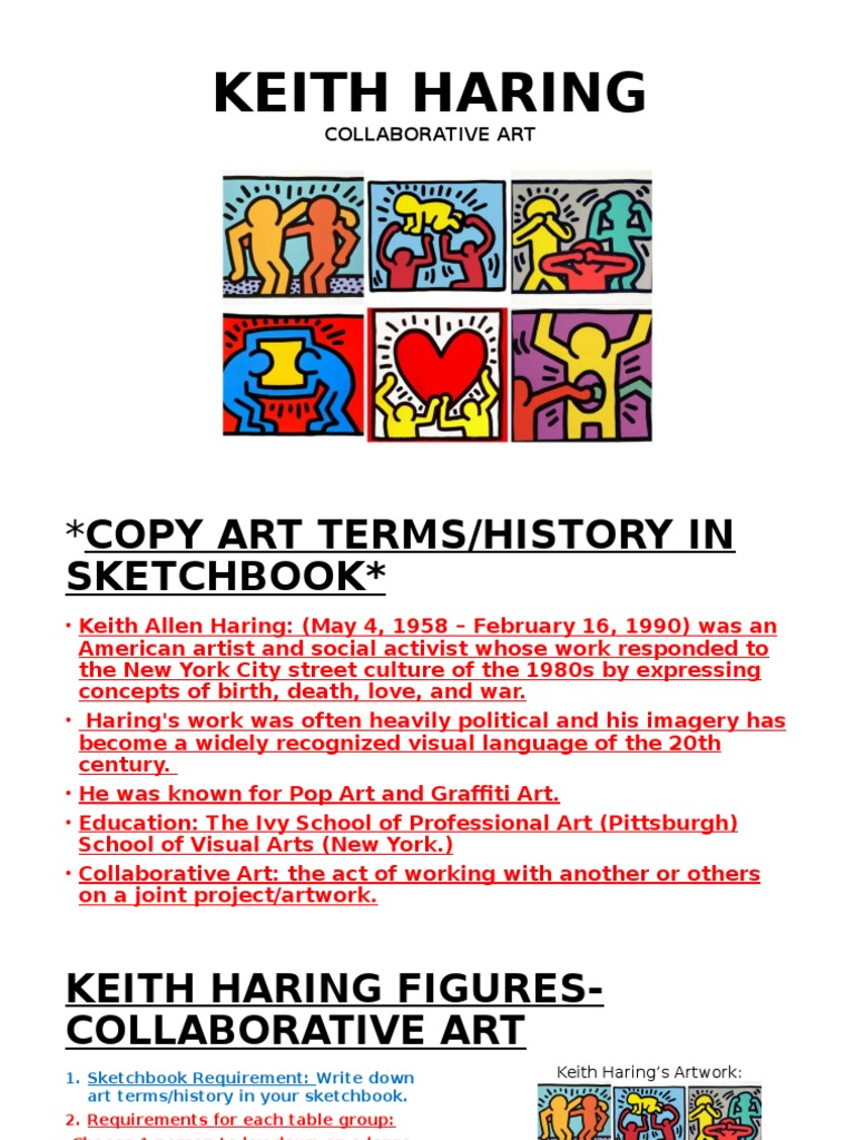 Keith Haring Collaborative Art Lesson | PDF | History