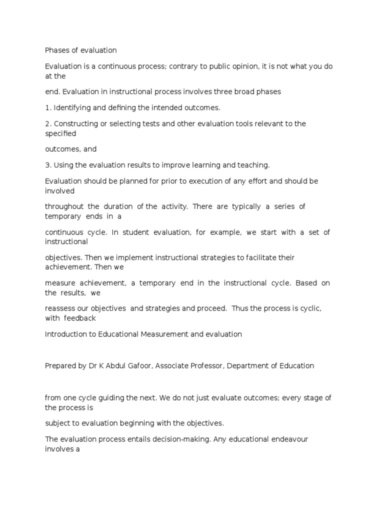 An Introduction to Educational Measurement and Evaluation ...