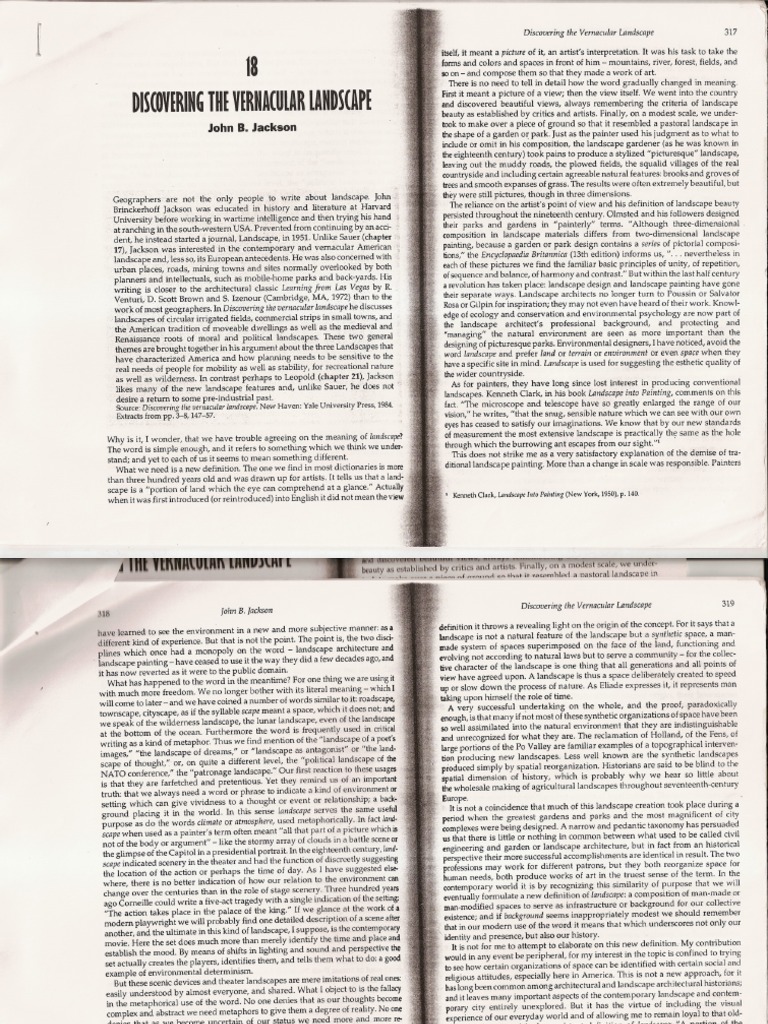 Optional - J.B.Jackson-Vernacular Landscape PDF | PDF