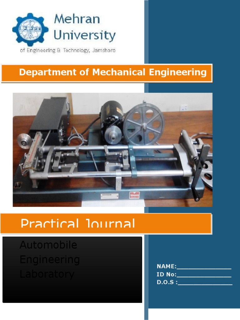 Practical Journal: Department of Mechanical Engineering | PDF ...