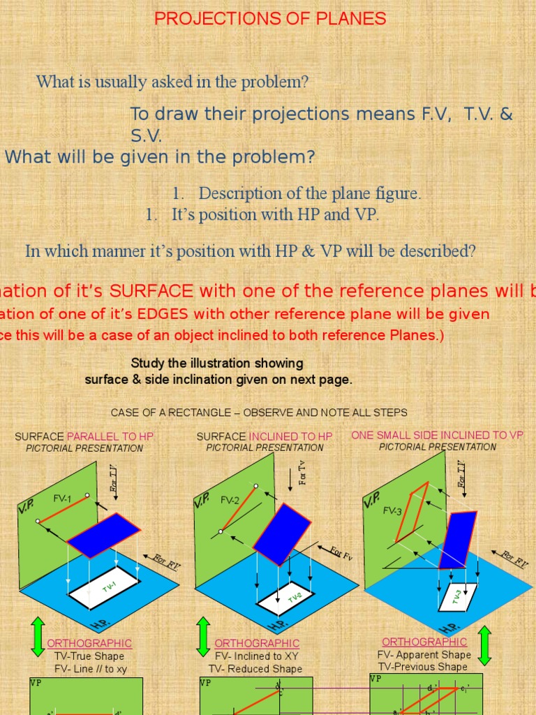 Projections of Plane Figures in Drawing | PDF | Triangle | Cartesian ...