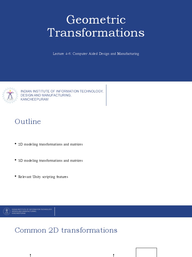 Transformations PDF | PDF | 2 D Computer Graphics | Operator Theory
