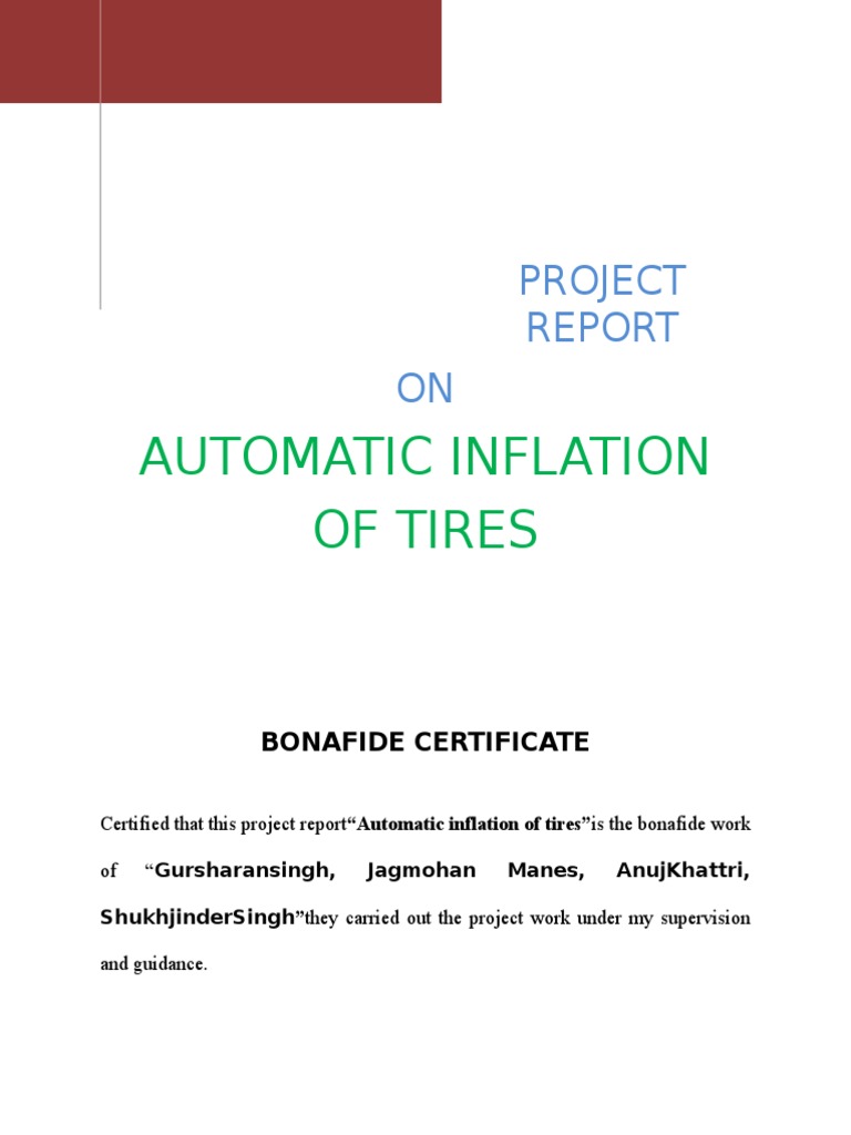 Automatic Tyre Inflation System | PDF | Tire | Valve