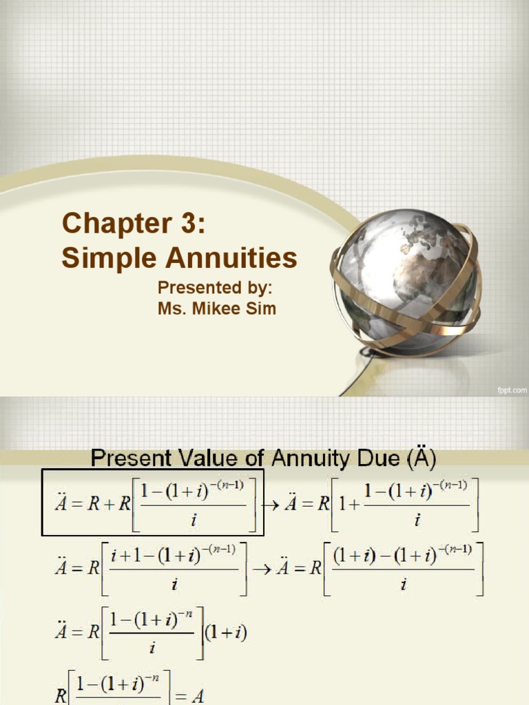 Understanding Simple Annuities | PDF | Present Value | Interest