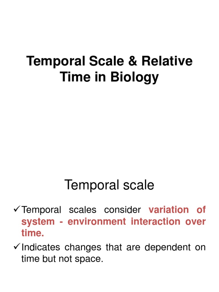 14-Temporal Scale - Relative Time in Biology | PDF
