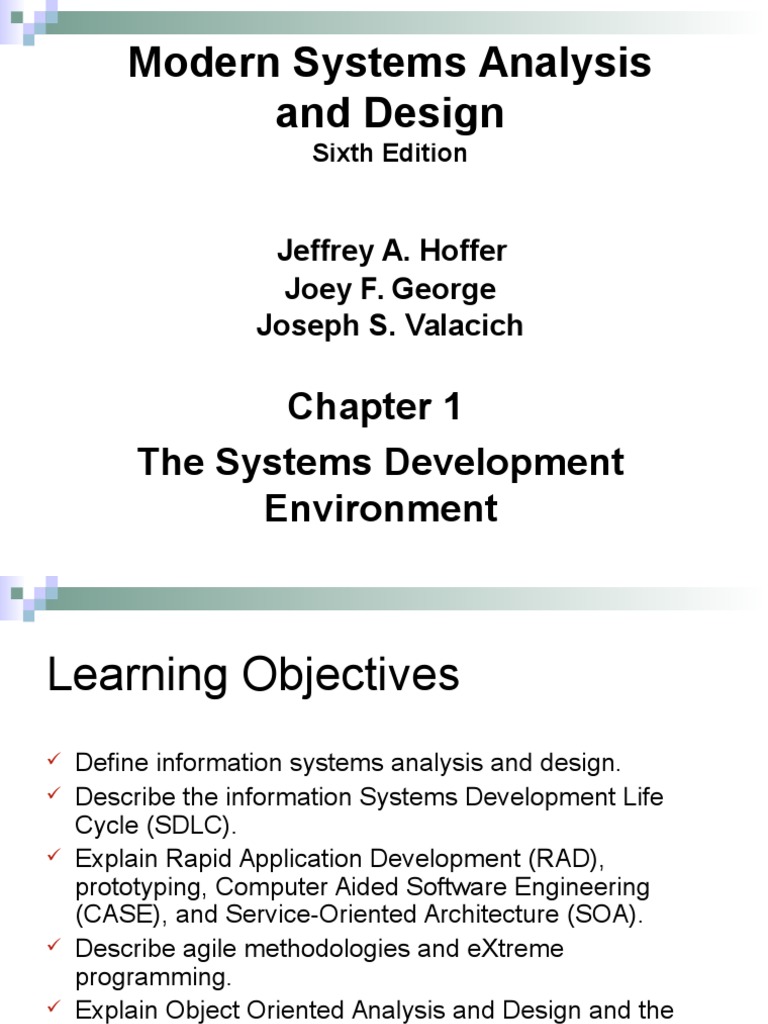 Modern System Analysis and Design | PDF | Software Development Process ...