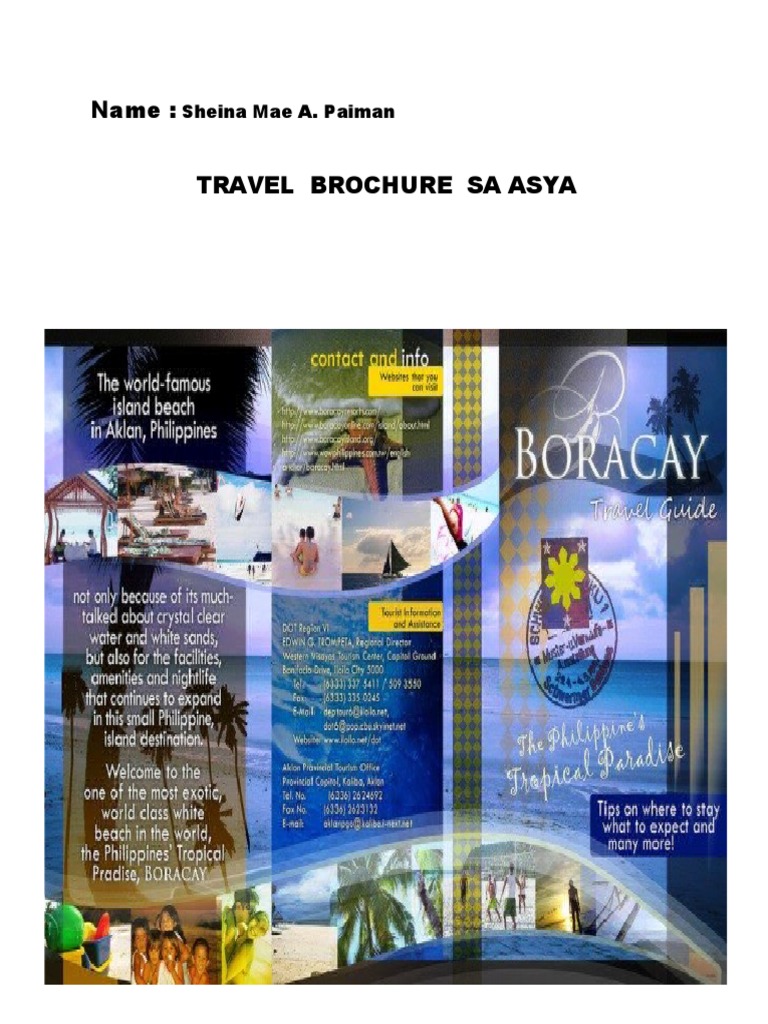 Name: Travel Brochure Sa Asya: Sheina Mae A. Paiman | PDF