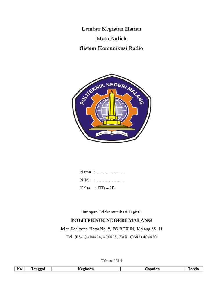 Contoh Isi Log Book | PDF