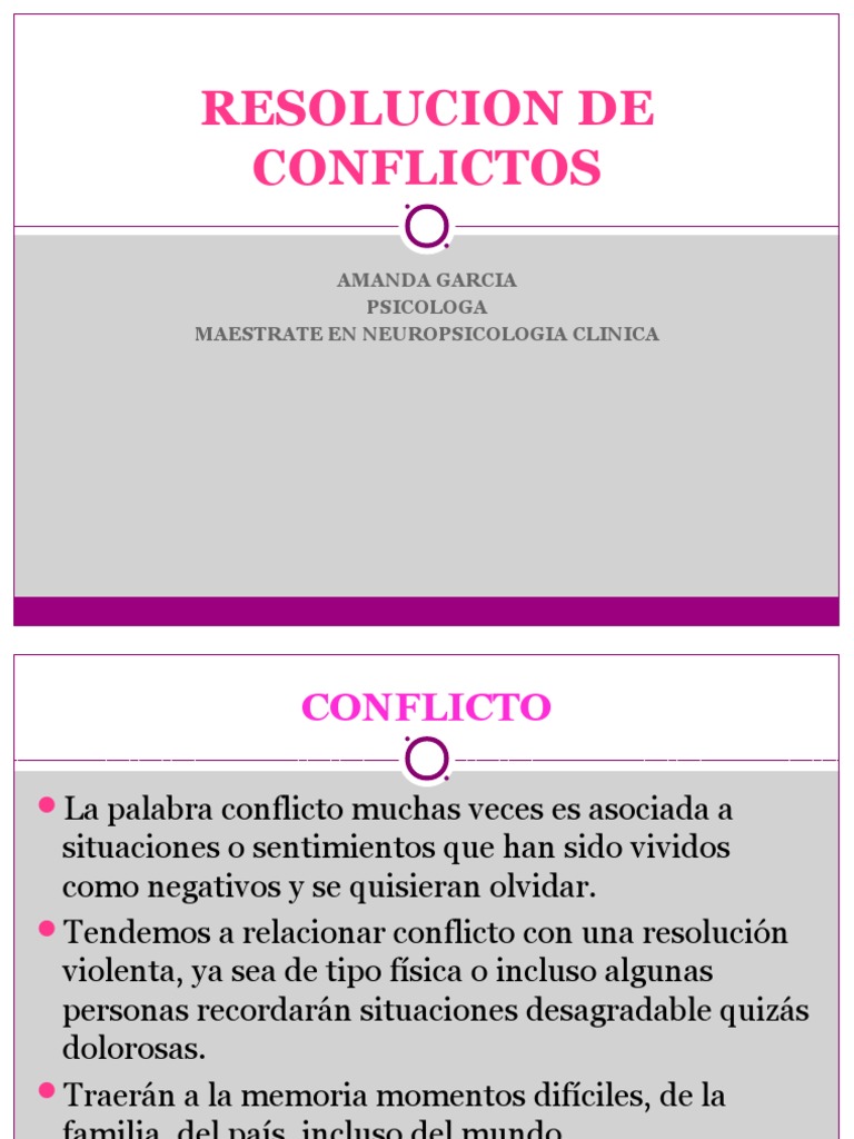 Comunicación Asertiva y Resolucion de Conflictos | PDF | Conflicto ...