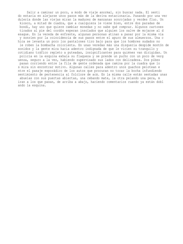 Salir A Caminar Un Poco, Por Jonathan Rocca Funes | PDF