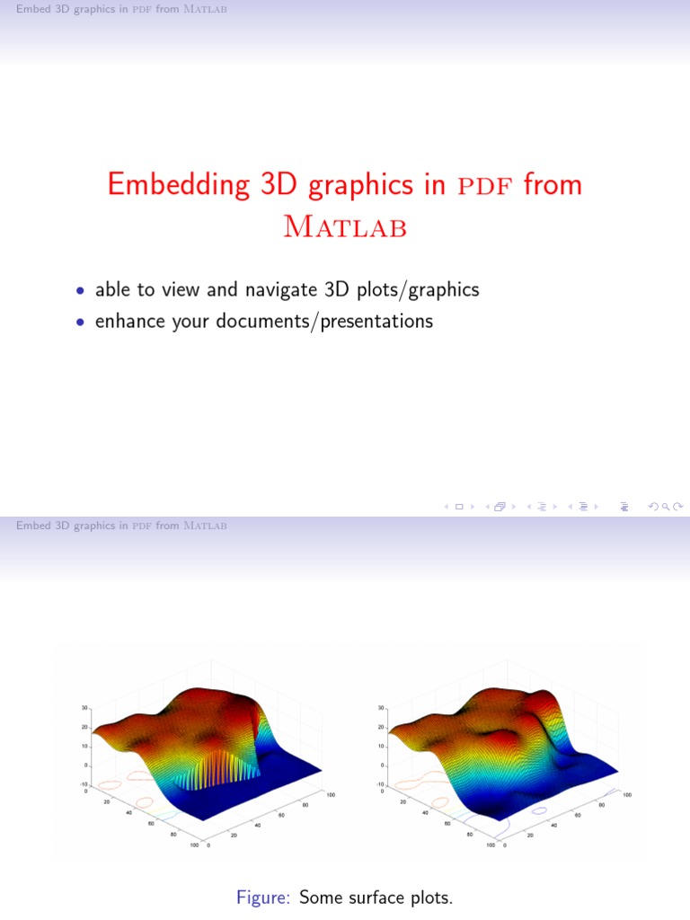 PDF and 3D Interactive Graphics | PDF | Matlab | Graphics