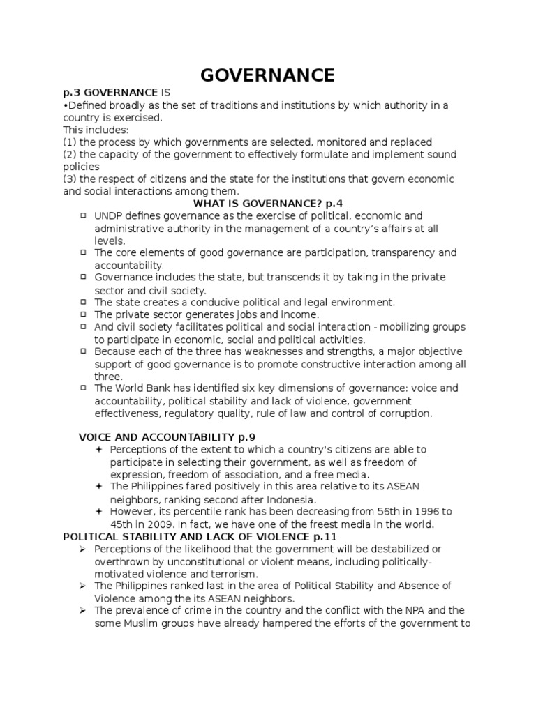 P.3 Governance Is | PDF | Good Governance | Governance