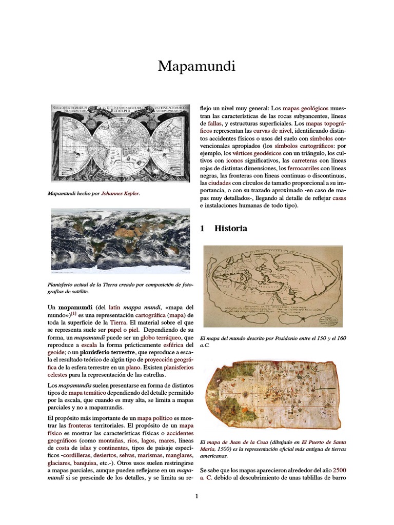 Mapamundi | PDF | Geografía | Cartografía