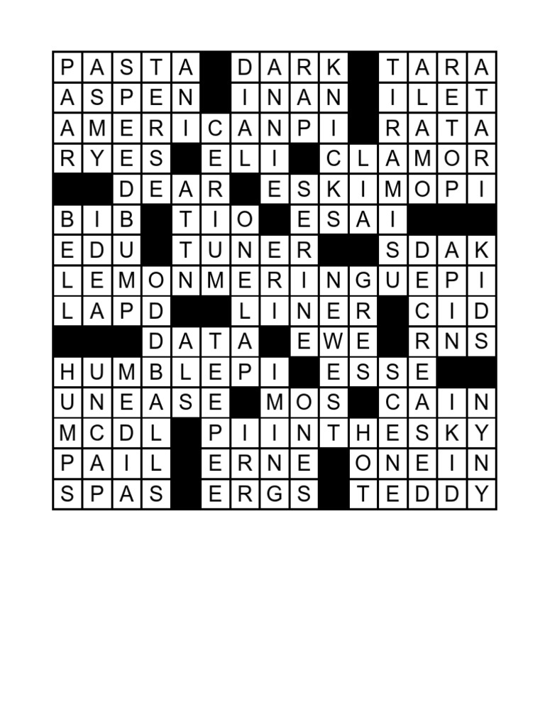 Pi Day Crossword 15 X 15 | PDF | Teaching Mathematics | Nature