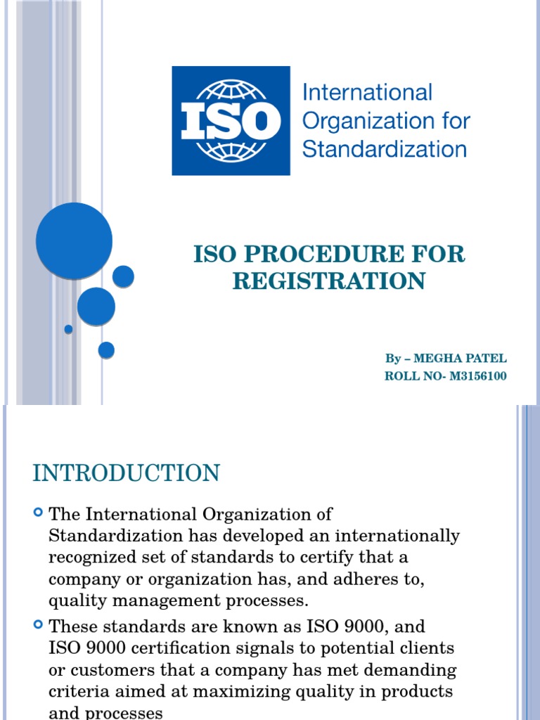 Iso Procedure For Registration | PDF | Career & Growth