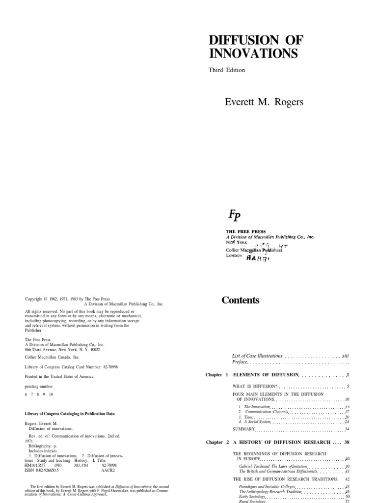 Everett m Rogers Diffusion of Innovations | Information | Innovation