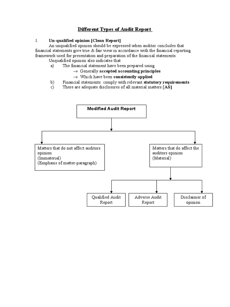 Types of Audit Reports Explained | PDF | Auditor's Report | Financial Audit