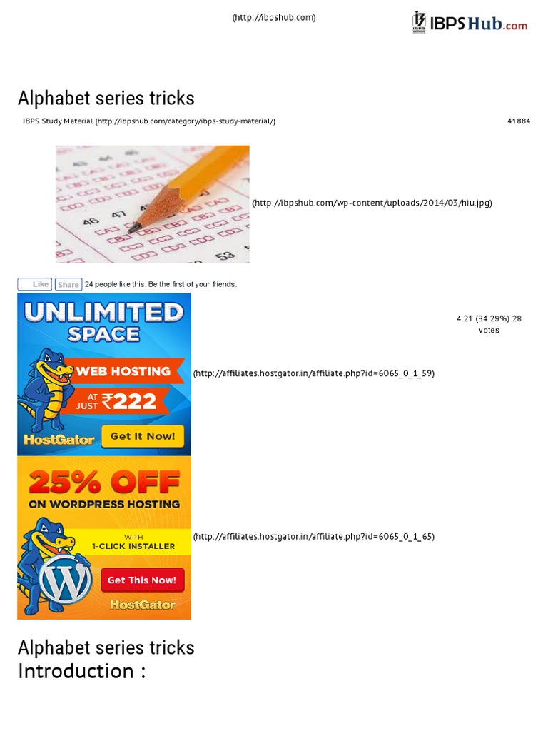 Alphabet Series Tricks | PDF