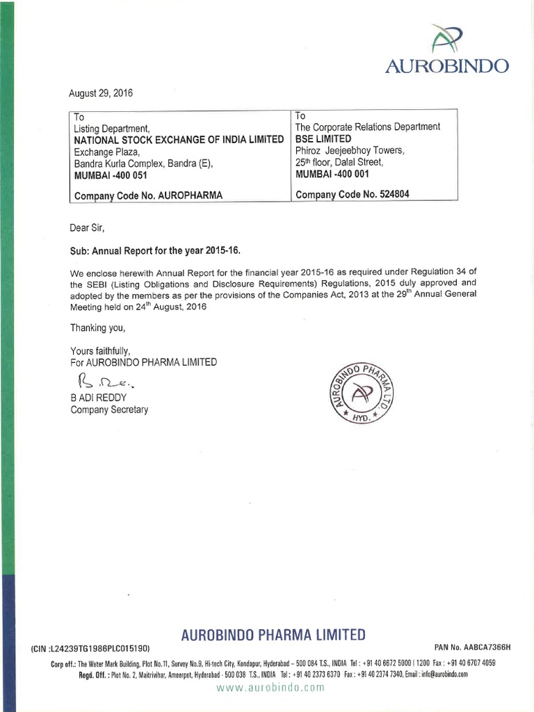 Aurobindo Report | PDF | Topical Medication | Over The Counter Drug