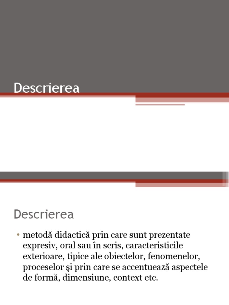 Descrierea | PDF