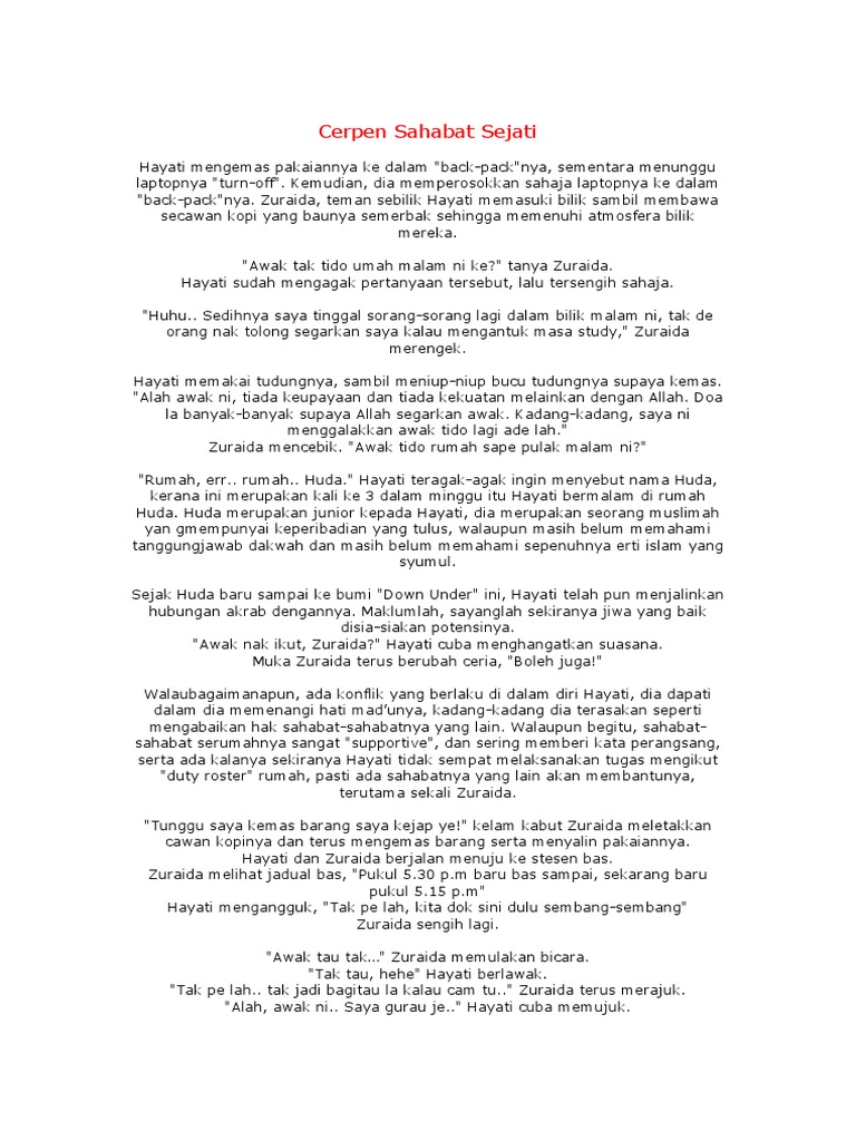 Cerpen Sahabat Sejati | PDF