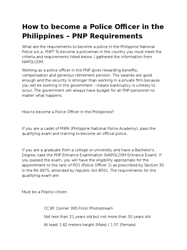 How to Become a Police Officer in the Philippines | Police Officer ...