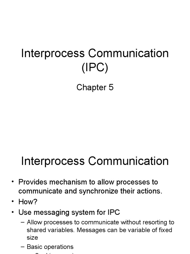Interprocess Communication (IPC) | PDF | Concurrency (Computer Science) | Areas Of Computer Science