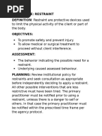 Physical Restraint Monitoring Form | PDF | Health Care | Medicine