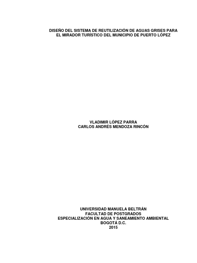 DISEÑO DEL SISTEMA DE REUTILIZACIÓN DE AGUAS GRISES PARA EL MIRADOR.pdf ...